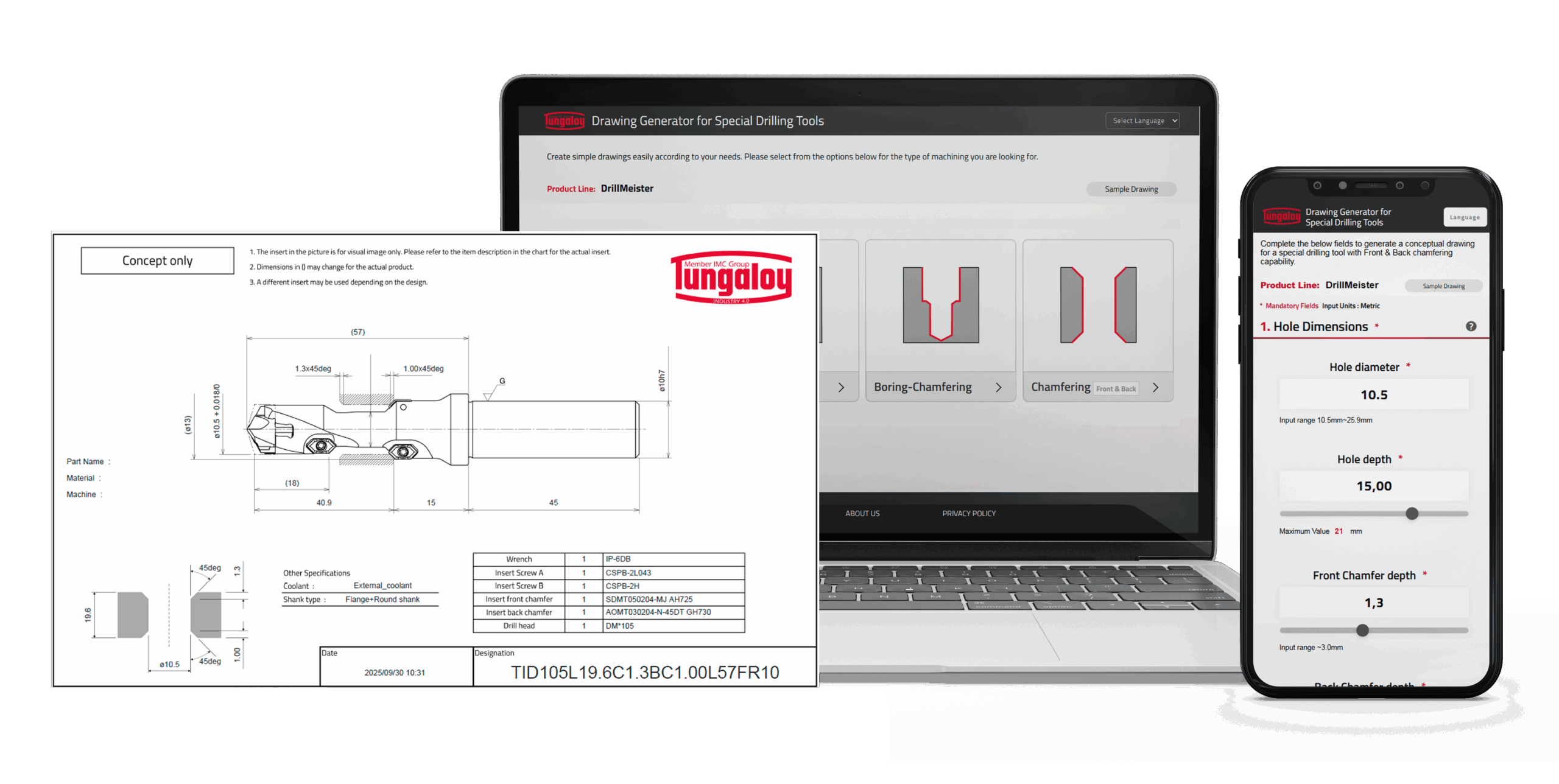 Tungaloy Adds Chamfering Front & Back Function to Drawing Generator for ...