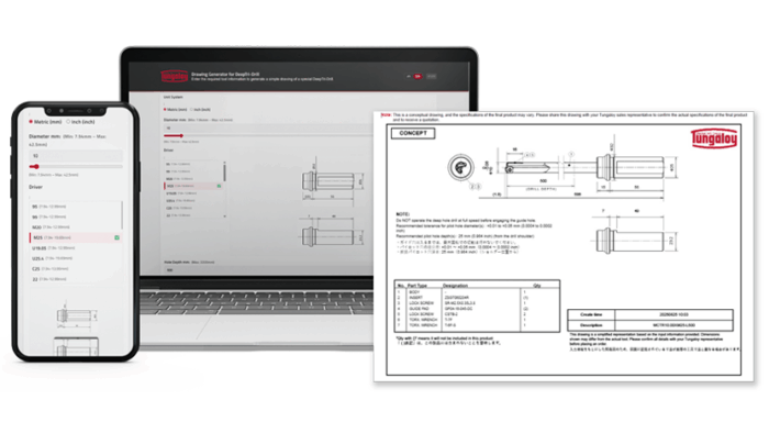 Tungaloy Launches New Drawing Generator for Special DeepTri-Drill Tools ...